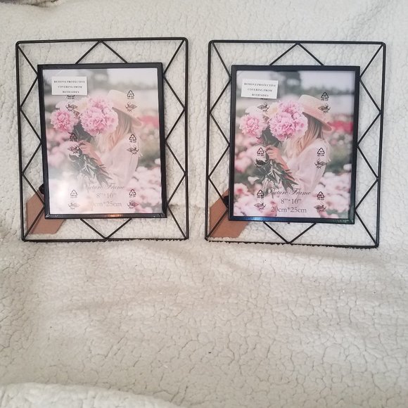 unbranded | Accents | Set Of 2 Black Metal Picture Photo Frames 8x ...